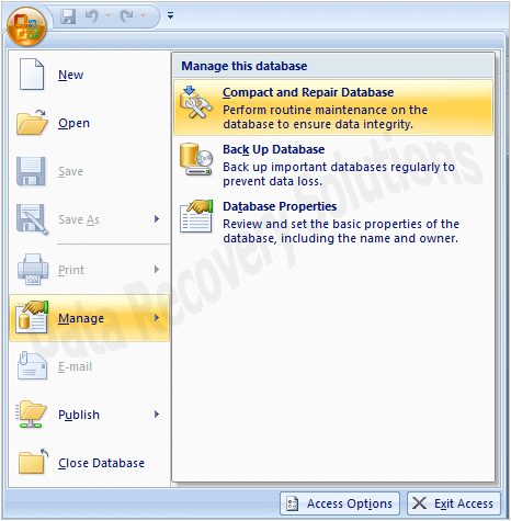 Repair Access Database using Compact & Repair